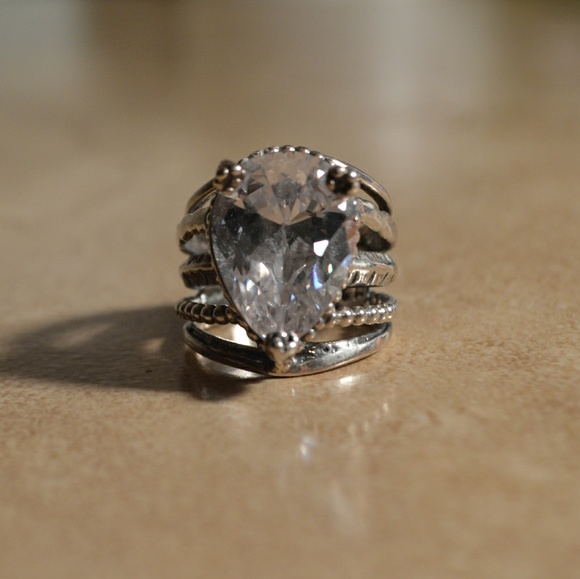 Paz Creations | Jewelry | 925 Sterling Silver Cz Gem Israel Ring | Poshmark